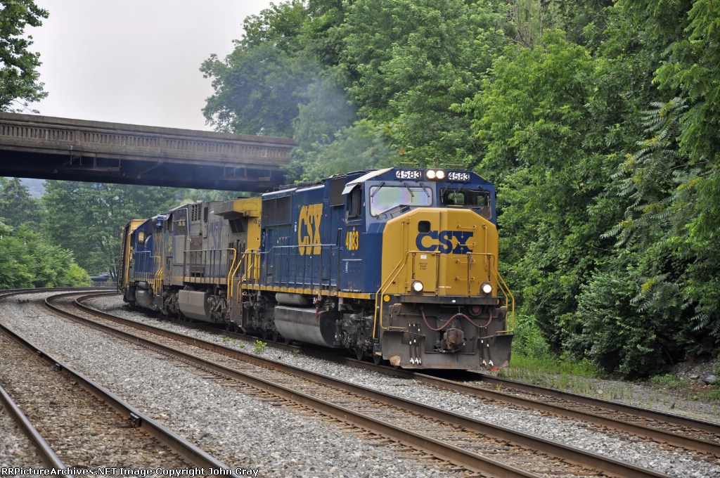 Q370-25 with CSXT 4583(SD70AC,)CSXT 454(CW44AC)Spirit of Magnolia & CSXT 2673(GP38-2)